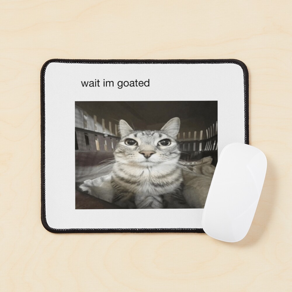 "wait im goated cat" Poster for Sale by shlaboza | Redbubble