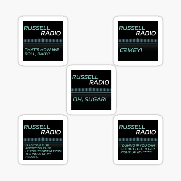 "Stickers Radio Message Best of George Russell" Sticker by ...