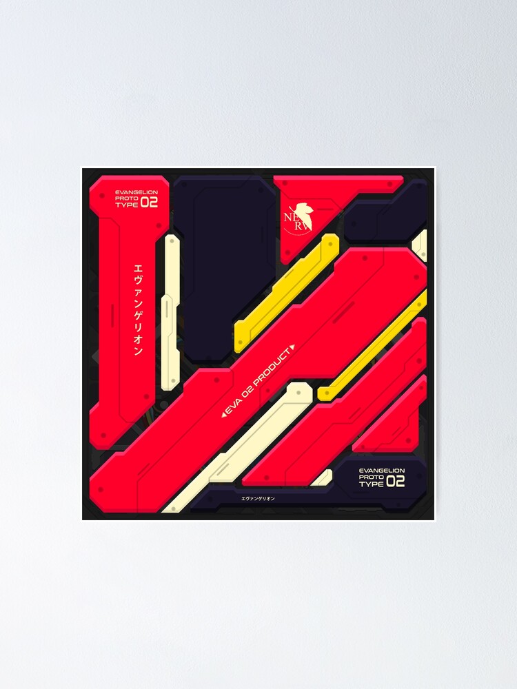 "Evangelion Eva Unit 02 Panel" Poster for Sale by ardeviants | Redbubble