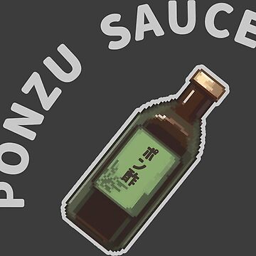 "Ponzu Sauce | Japanese Condiment Funny Logo Design" Sticker for Sale ...