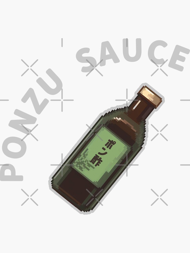 "Ponzu Sauce | Japanese Condiment Funny Logo Design" Sticker for Sale ...