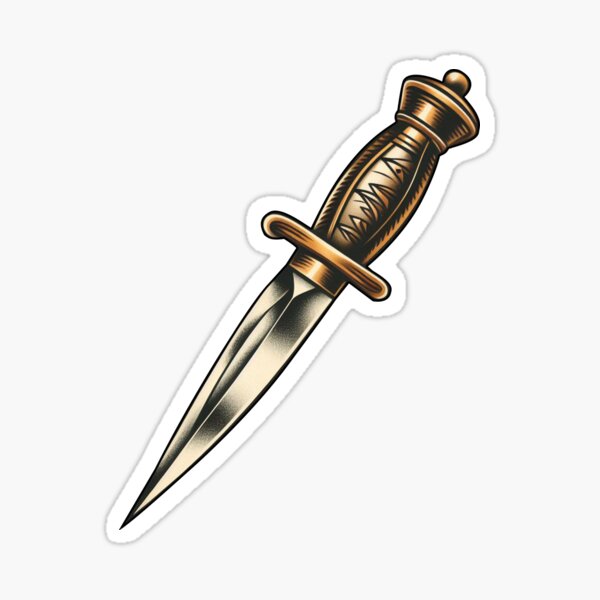 "Traditional dagger tattoo" Sticker for Sale by Pinscher | Redbubble