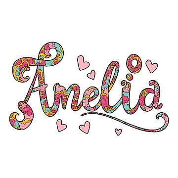 "amelia name funny cool best color art " Sticker for Sale by bukajart ...