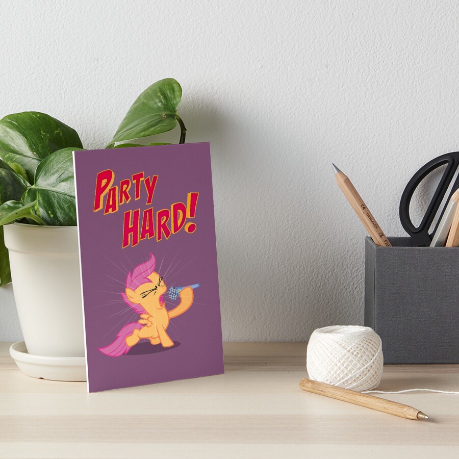 "Party hard!" Art Board Print for Sale by Stinkehund | Redbubble