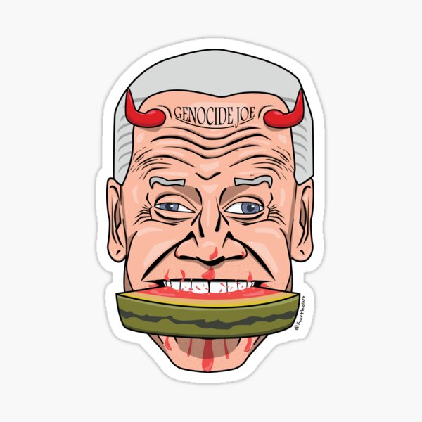 "Genocide Joe" Sticker for Sale by Kurtholus | Redbubble