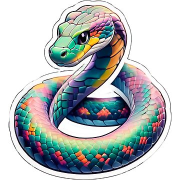 "Cute Snake Sticker" Sticker for Sale by PlantandFlowers | Redbubble