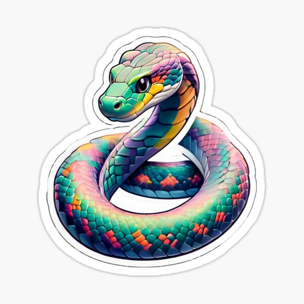 "Cute Snake Sticker" Sticker for Sale by PlantandFlowers | Redbubble