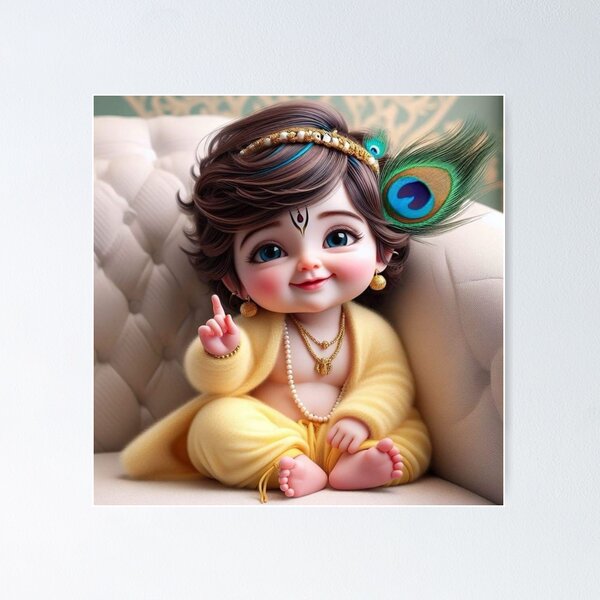 "Cutest Baby Krishna" Poster for Sale by Eshant | Redbubble