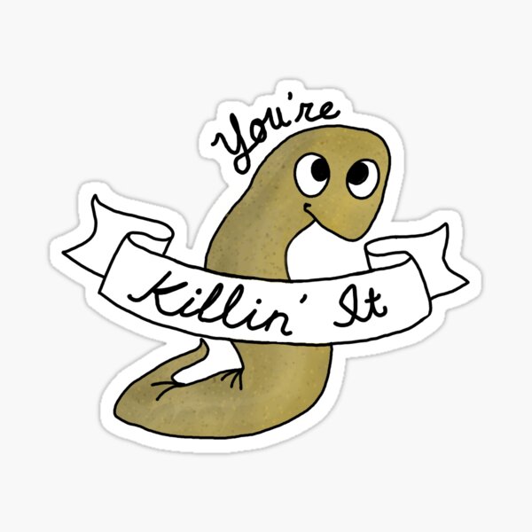 "Killin' It Planarian Worm" Sticker for Sale by Mollie Swygart | Redbubble