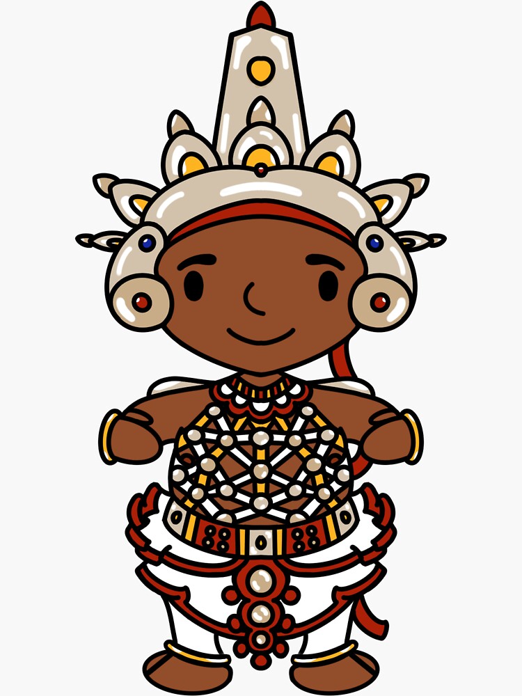 "Sri Lankan Male Kandyan Dancer" Sticker for Sale by Gunindu | Redbubble