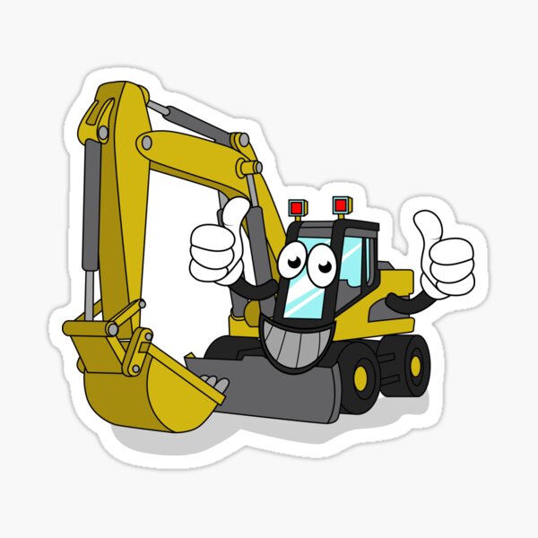 "Excavator - Dig It" Sticker for Sale by melsens | Redbubble