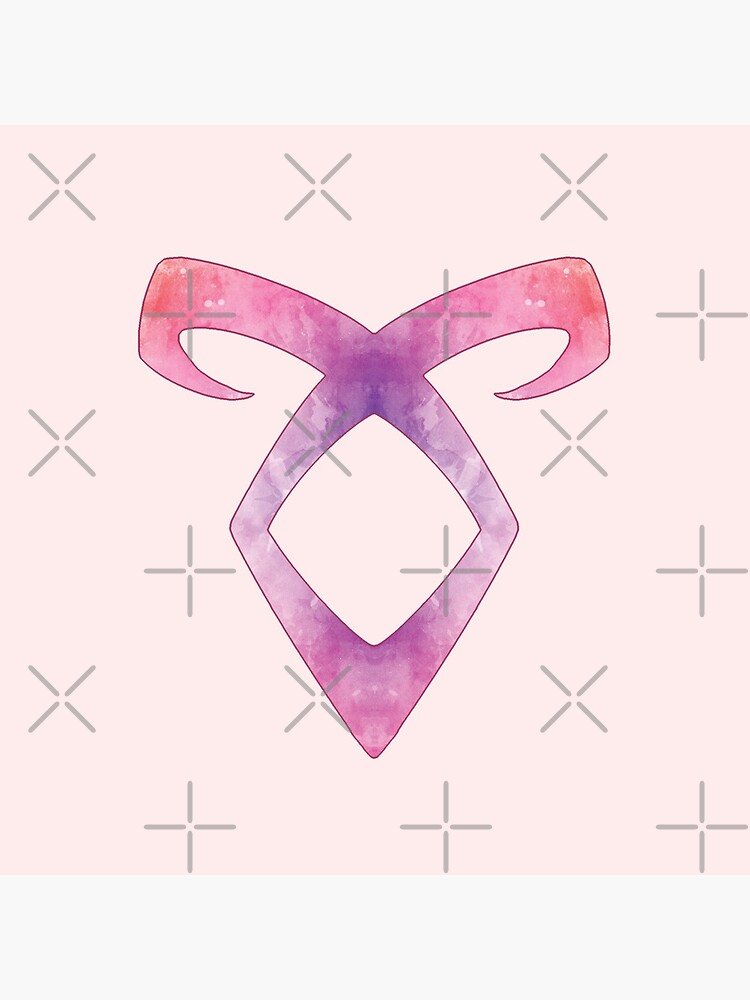 "Shadowhunters rune - Angelic Power rune (pink watercolour) - Clary ...