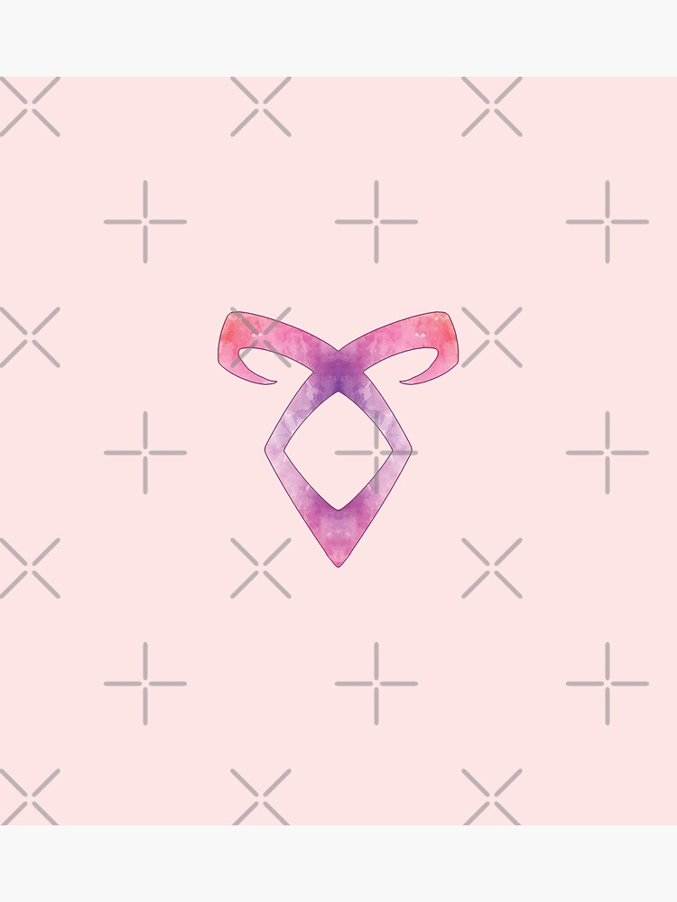 "Shadowhunters rune - Angelic Power rune (pink watercolour) - Clary ...