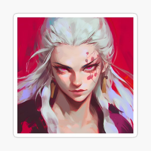 "Daki DS Cute Anime Girl – Oil Painting Style" Sticker for Sale by ...