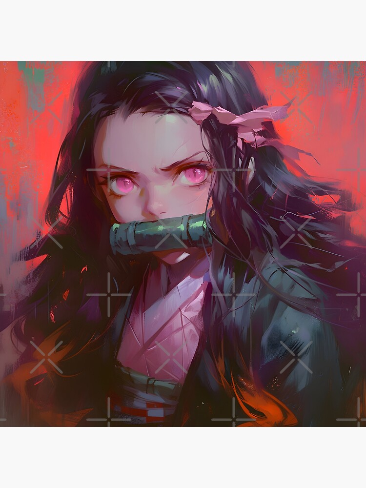 "Nezuko DS Cute Anime Girl – Oil Painting Style" Art Board Print for ...