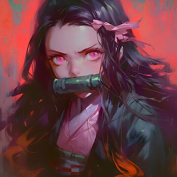 "Nezuko DS Cute Anime Girl – Oil Painting Style" Art Board Print for ...