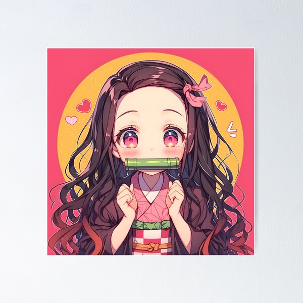 "Nezuko DS Cute Anime Girl – Chibi Style" Poster for Sale by ...