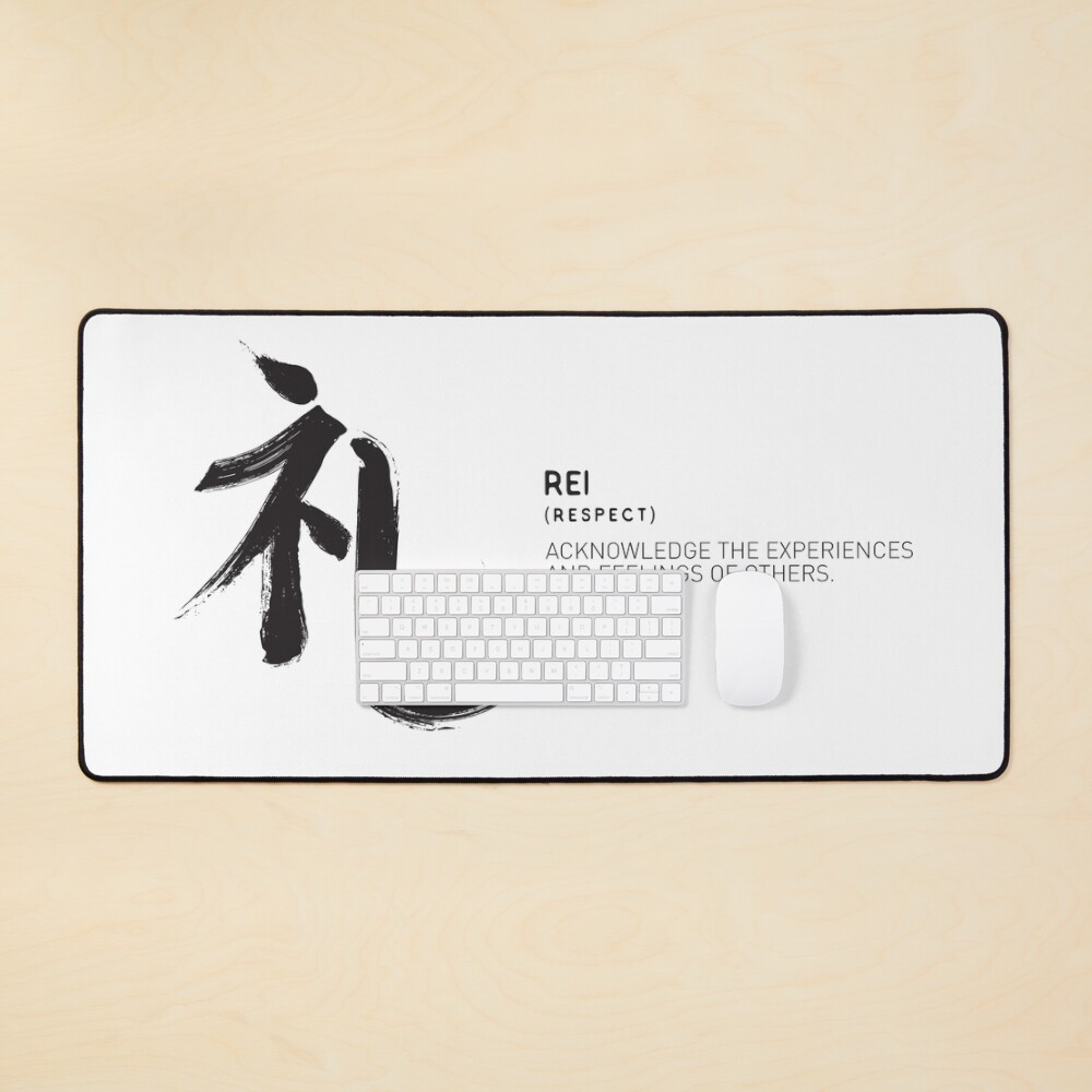 "Bushido Virtues: Rei (Respect) Kanji Traditional Ink Sumie" Poster for ...