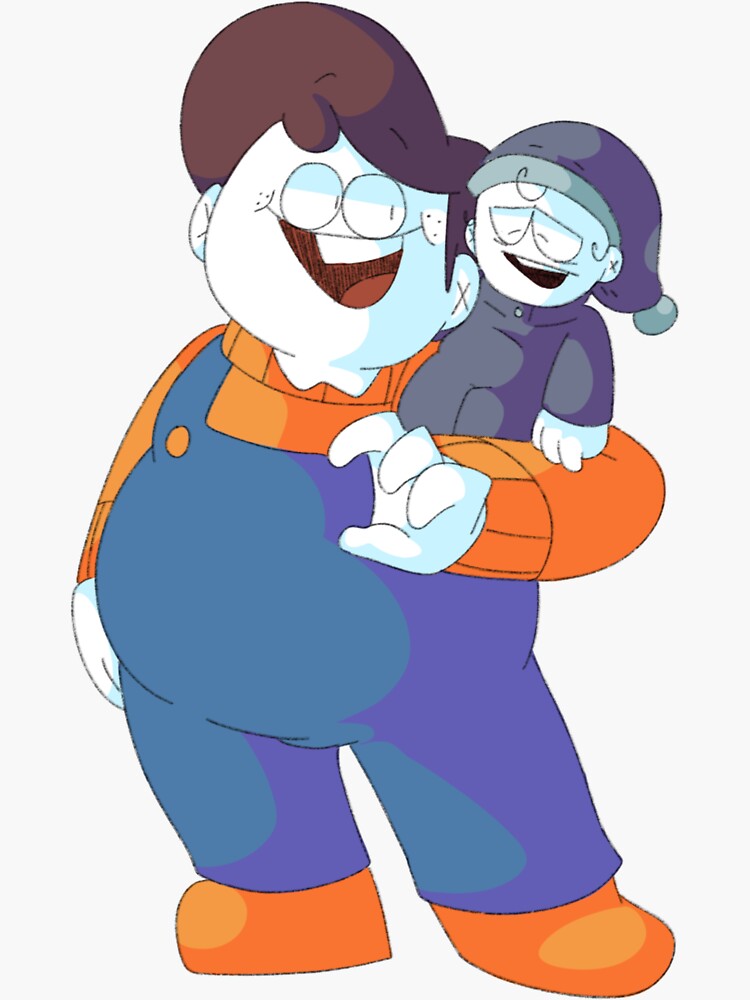 "Happy Fella and Sad Guy (Spooky Month)" Sticker for Sale by Betagurish ...