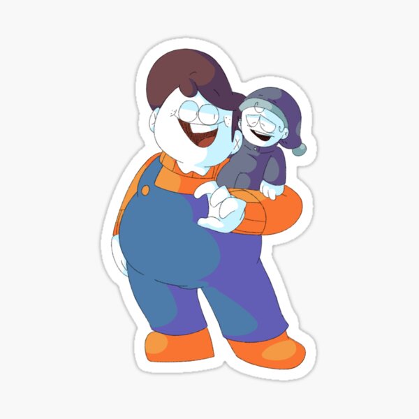 "Happy Fella and Sad Guy (Spooky Month)" Sticker for Sale by Betagurish ...