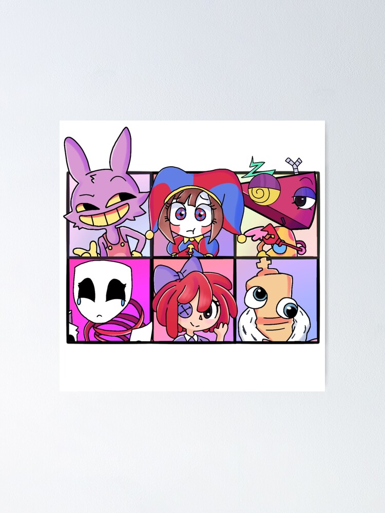 "Pomni, Gangle, Kinger, Ragatha, Jax and Zooble from The Amazing ...