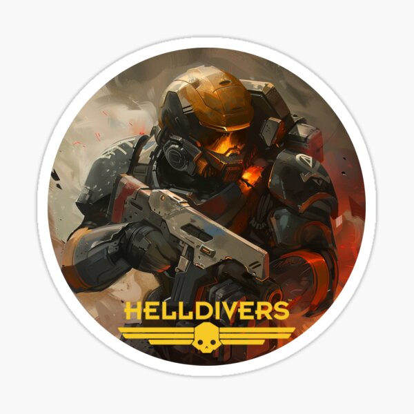 "helldivers 2 game design" Sticker for Sale by tolga-cetinkaya | Redbubble