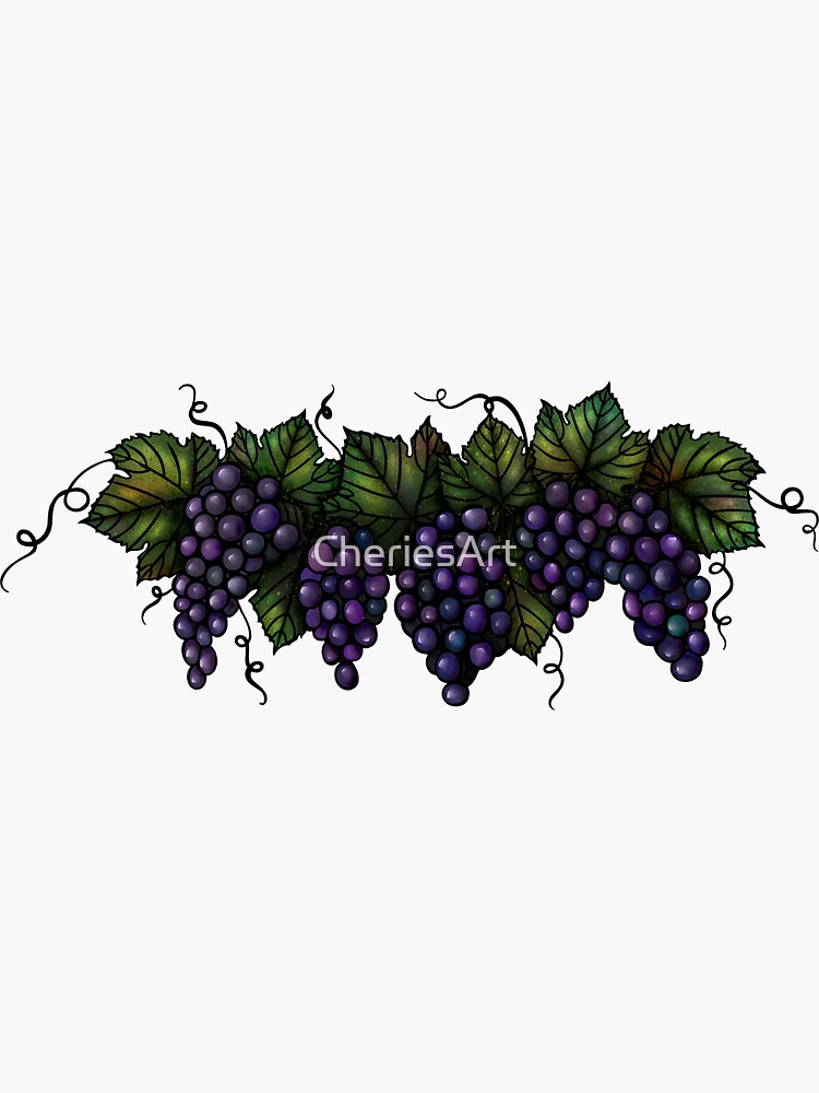 Purple Grape Vine Border