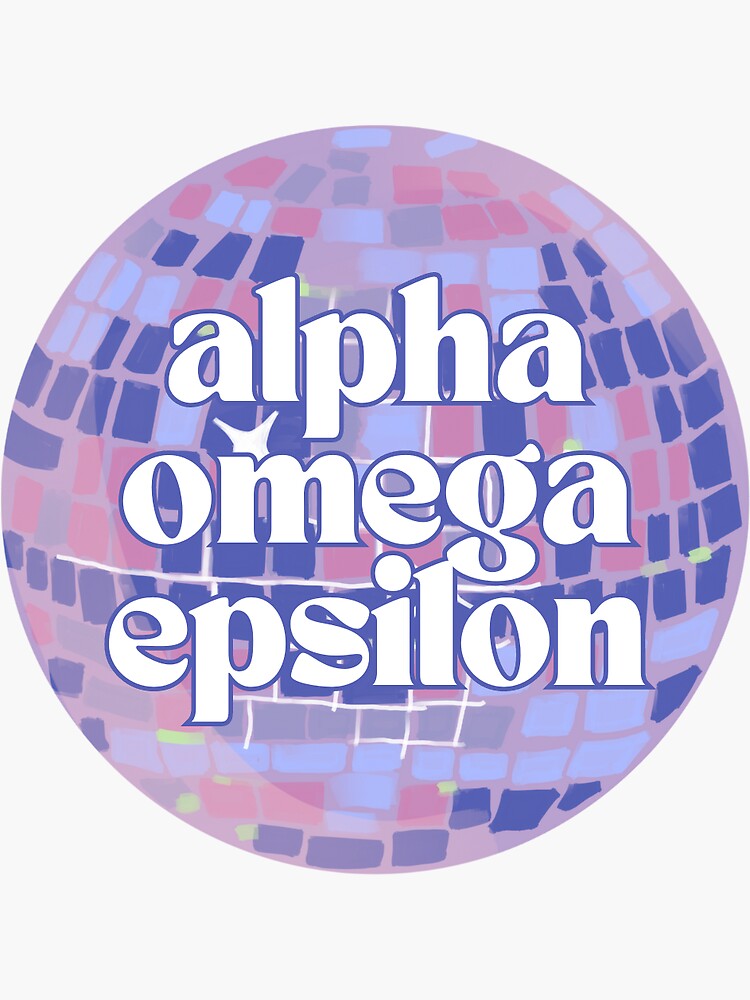 "Alpha Omega Epsilon - STEM Disco" Sticker for Sale by kelleymackenzie ...