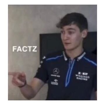 "George Russell Formula One Reaction Meme" Sticker for Sale by ...