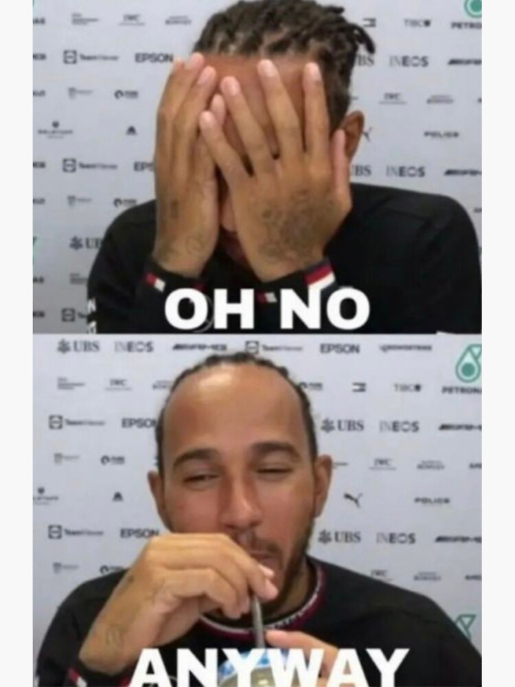 "Lewis Hamilton Formula One Reaction Meme" Sticker for Sale by ...