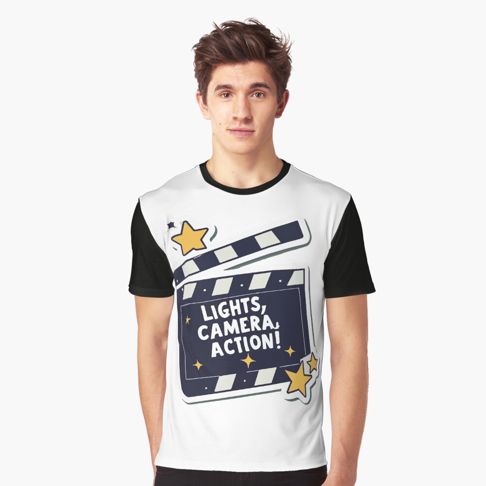 "Lights, Camera, Action! Hollywood Clapperboard Sticker" Sticker for ...