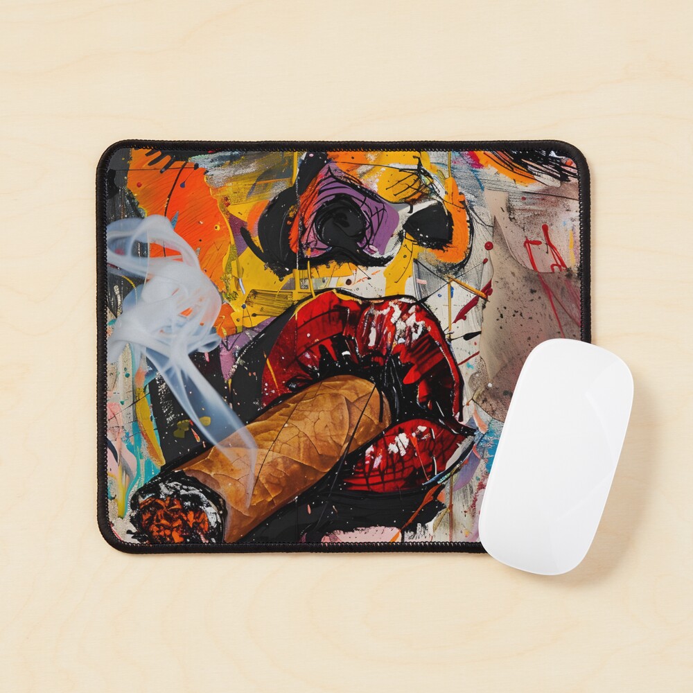 "Whimsical Aura- A Woman's Cigar Odyssey in Abstract Expressionist ...