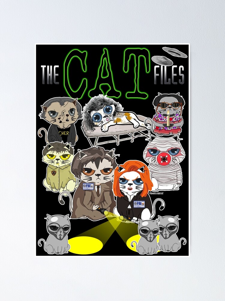 "Cat Files" Poster by darklordpug | Redbubble