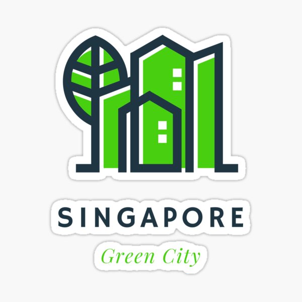 "Singapore Asia Sustainable Green City Logo" Sticker for Sale by ...