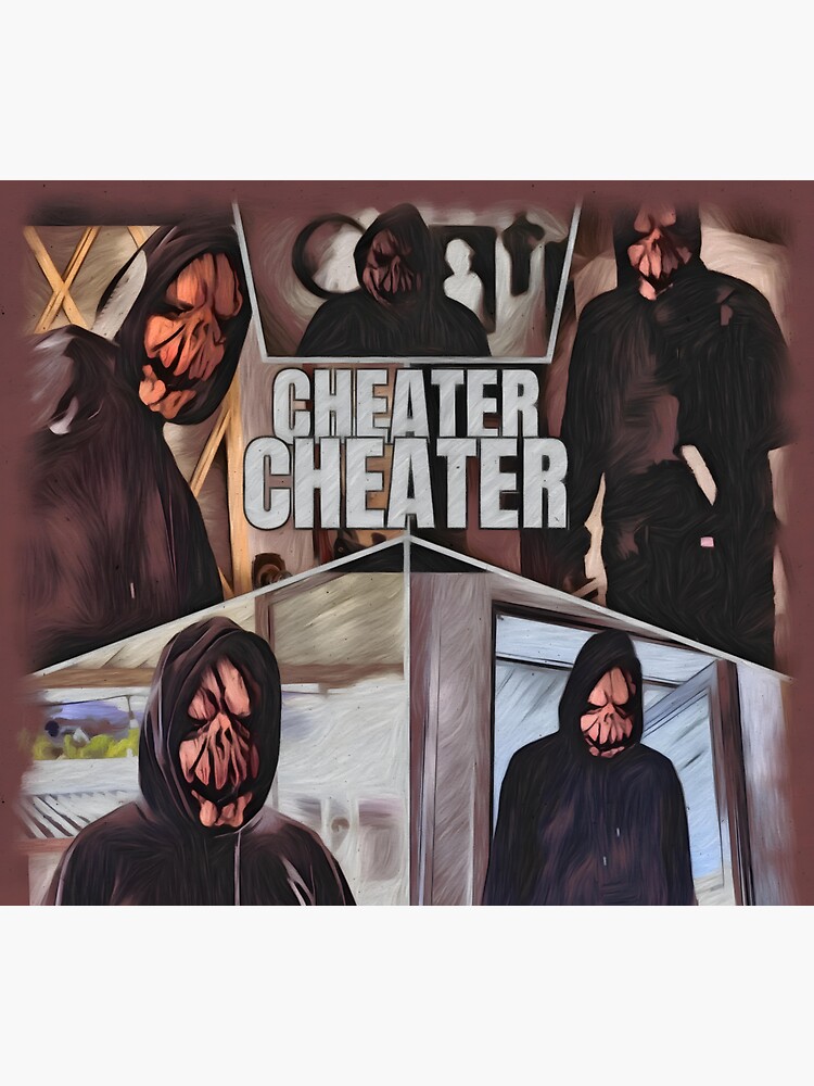 Cheater, Cheater’ Killer Collage" Sticker for Sale by DelKary | Redbubble
