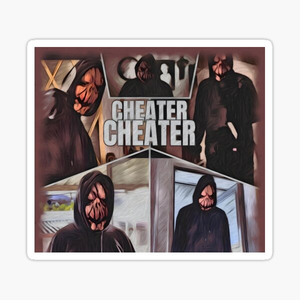 Cheater, Cheater’ Killer Collage" Sticker for Sale by DelKary | Redbubble
