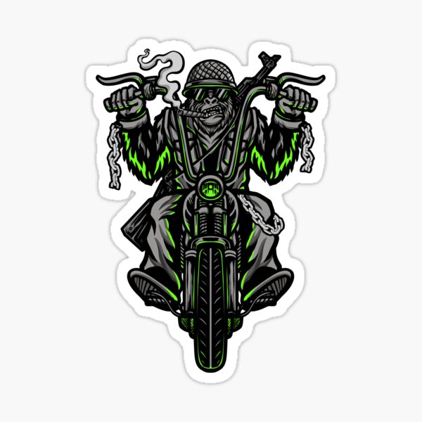 "Guerrilla Gorilla" Sticker for Sale by GuerrillaTroop | Redbubble