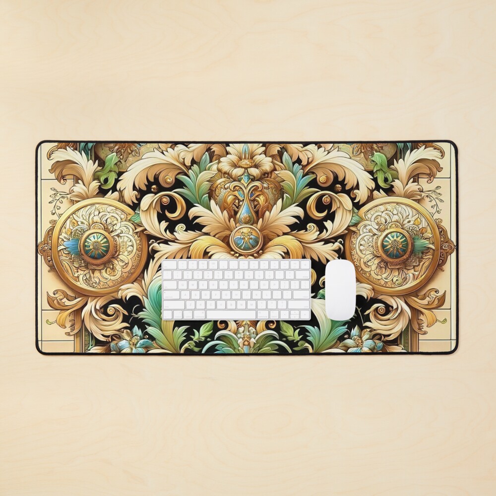 "Vintage French Folk Art Tile: Verdant Vignettes" Sticker for Sale by ...