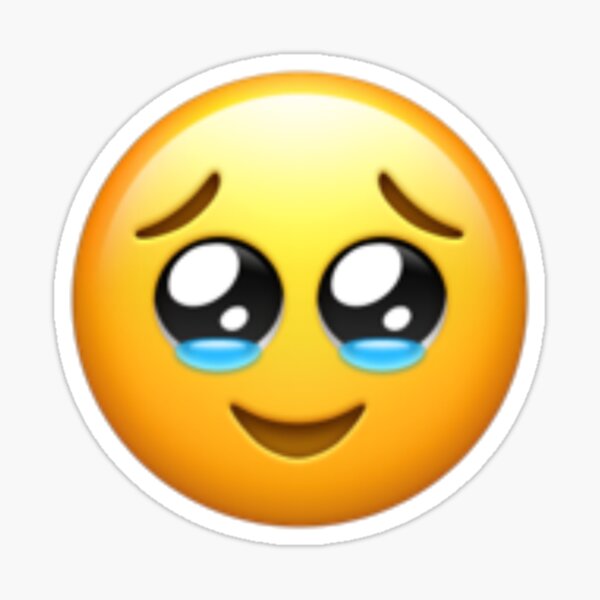 "Teary Emoji" Sticker for Sale by tamsclub | Redbubble