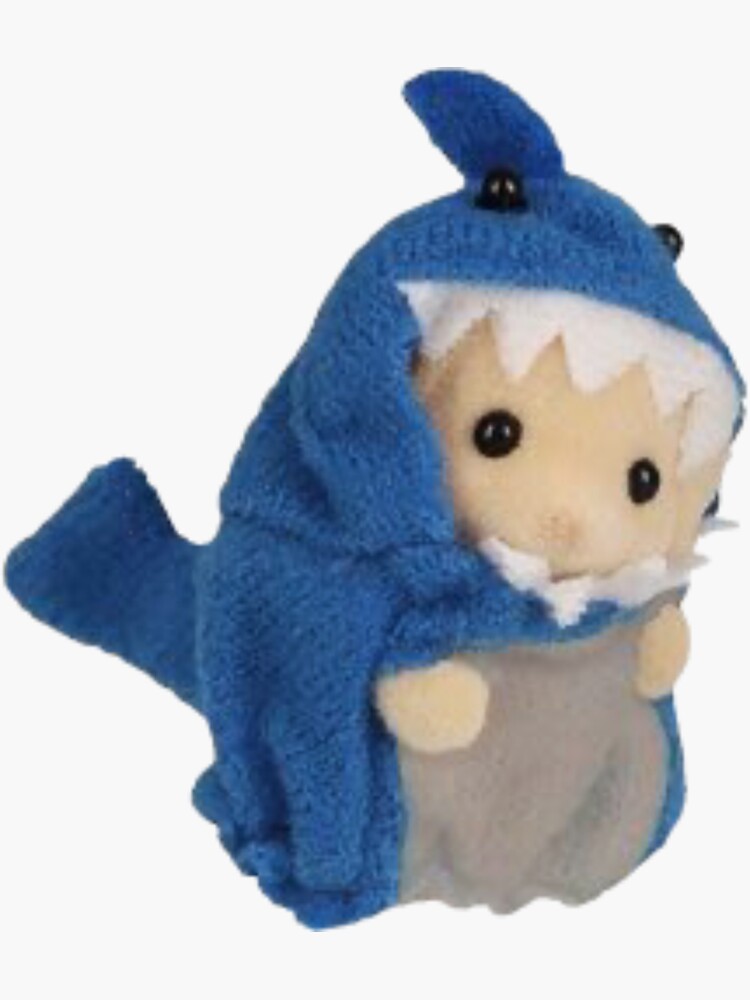 "calico critter puppy in shark costume" Sticker for Sale by Vintage-Art ...