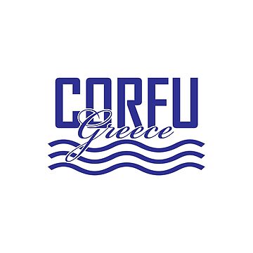 "CORFU Greece-Water" Sticker for Sale by BjornLundstrom | Redbubble