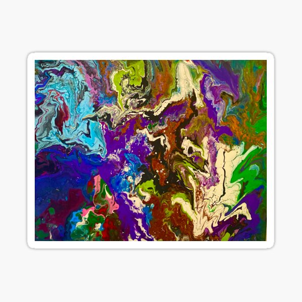 "Splash of color" Sticker for Sale by SaraBearsArt | Redbubble