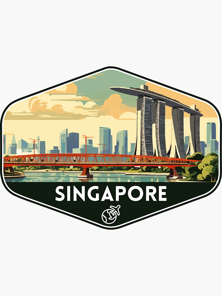 "Singapore Travel Art" Sticker for Sale by electricninja | Redbubble