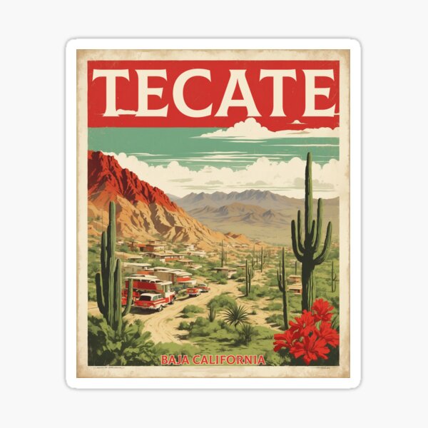 "Tecate Baja California Magic Town Vintage Travel Tourism Poster ...