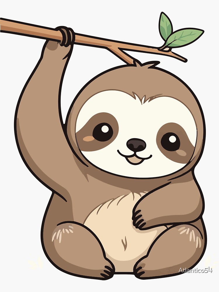 "Slothful Sparkle" Sticker for Sale by Atlantico54 | Redbubble