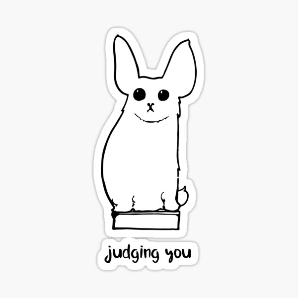 "fennec fox is silently judging you" Sticker by fungusworks | Redbubble