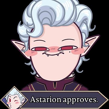 "Astarion Approves " Sticker for Sale by Travismit | Redbubble