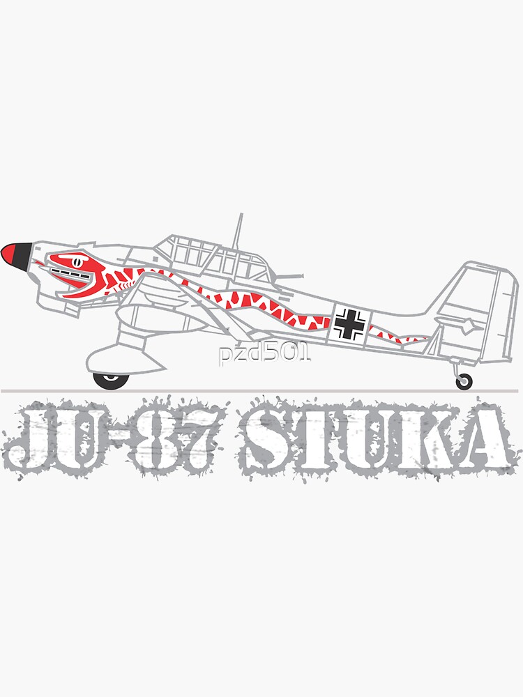 "Ju-87 Stuka DAK " Sticker for Sale by pzd501 | Redbubble