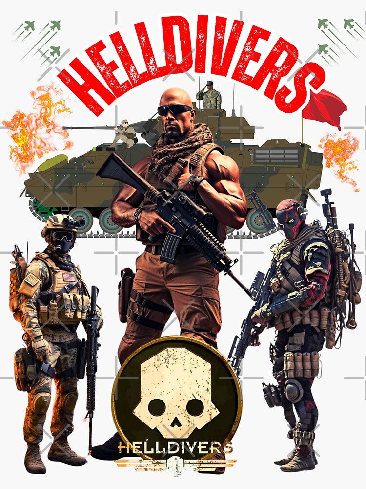 "HELLDIVERS" Sticker for Sale by NEWMAN100 | Redbubble