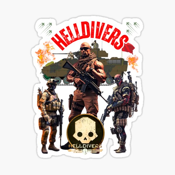 "HELLDIVERS" Sticker for Sale by NEWMAN100 | Redbubble